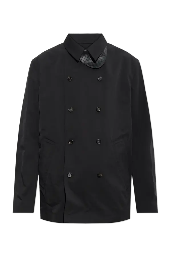 Bottega Veneta Short Double-breasted Coat - Black