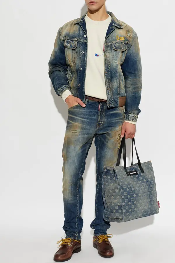 Dsquared2 Denim Jacket With ‘vintage’ Effect