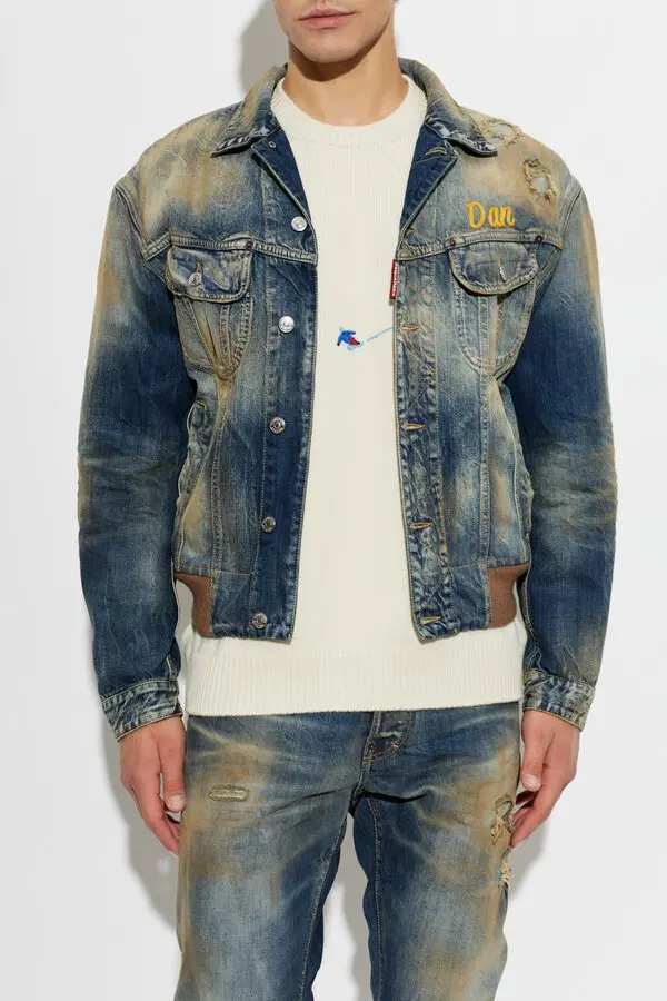 Dsquared2 Denim Jacket With ‘vintage’ Effect