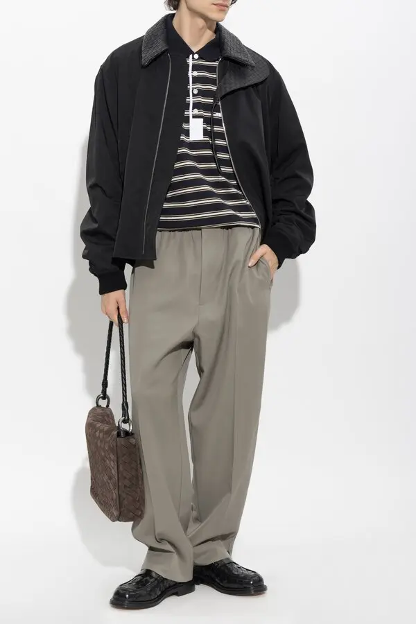 Bottega Veneta Jacket With Leather Collar