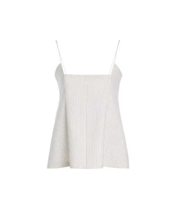 Brandon Maxwell Tilden Tank - Ivory