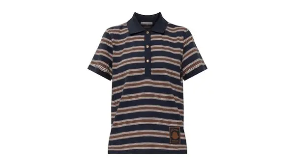 Moncler Short Sleeve F75 Brown & Polo Shirt - Blue