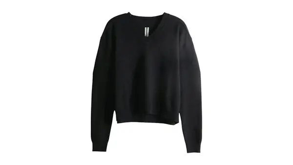 Rick Owens Tommy V Neck Sweater - Black