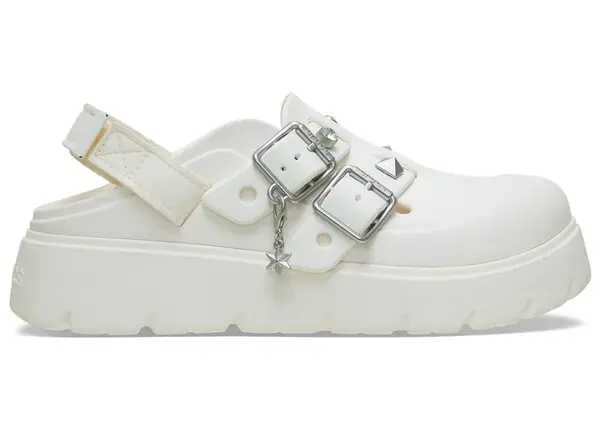 CROCS Loaferette Star Studded Clog - Chalk