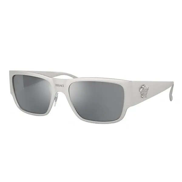 Versace Square Frame Sunglasses Silver - Multicolor
