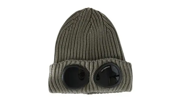 C.P. COMPANY Extrafine Merino Wool Goggle Beanie - Fallen Rock