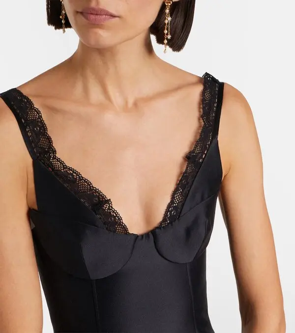 SHUSHU/TONG Lace-trimmed Minidress