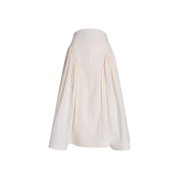 CONCEPTO Mirage Cotton Summer Skirt With Pockets - White