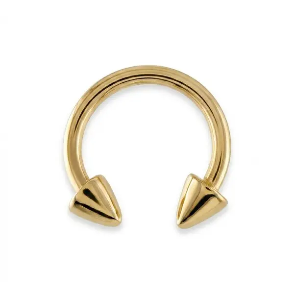 Zahav Jewelry 14k Solid 16g 8mm Horseshoe Barbell - Gold