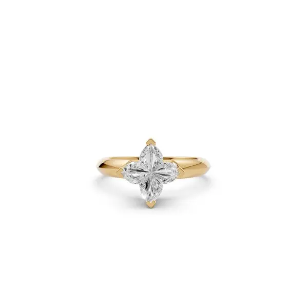 AYA FINE JEWELRY 2.15 Carat Lily Cut Lab-grown Diamond Solitaire Ring In 14k Gold - Yellow