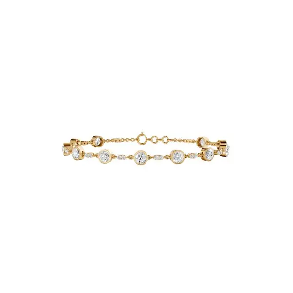 AYA FINE JEWELRY 2.65 Ctw Round Lab Grown Diamond Station Bracelet In 14k Gold - Yellow