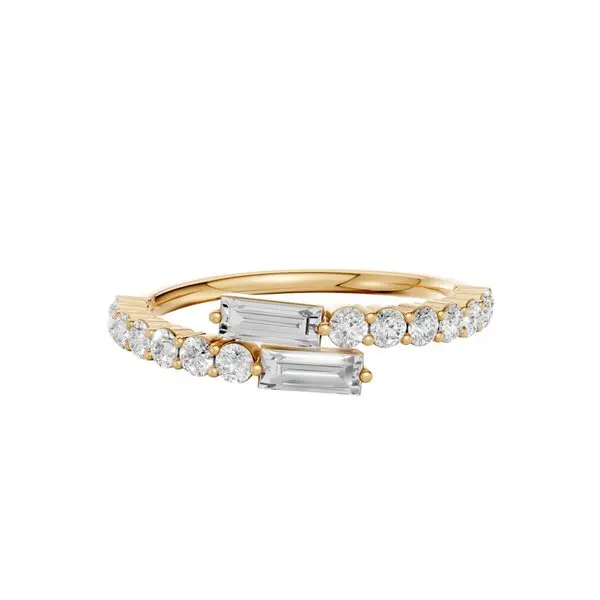 AYA FINE JEWELRY Baguette & Round Lab Grown Diamond Ring In 14k Gold - Yellow