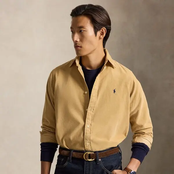 Ralph Lauren Classic Fit Corduroy Shirt - Classic Camel