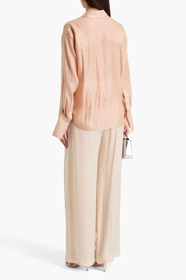 Victoria Beckham Wrapeffect Lamé Shirt