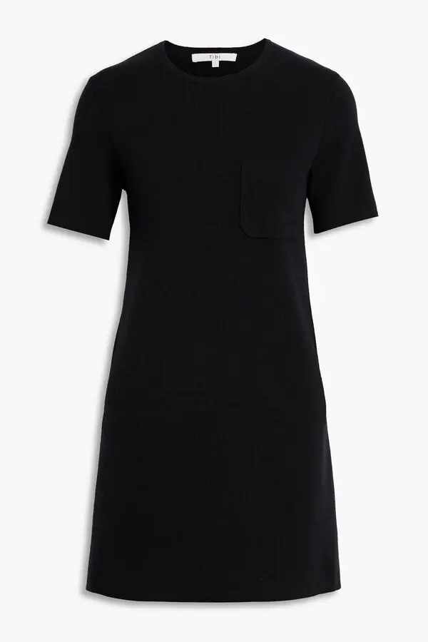 Tibi Cashmereblend Mini Dress - Black