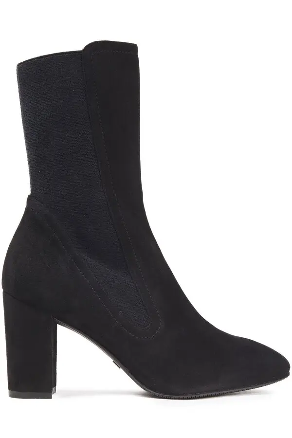 STUART WEITZMAN Fifer Suede Ankle Boots - Black