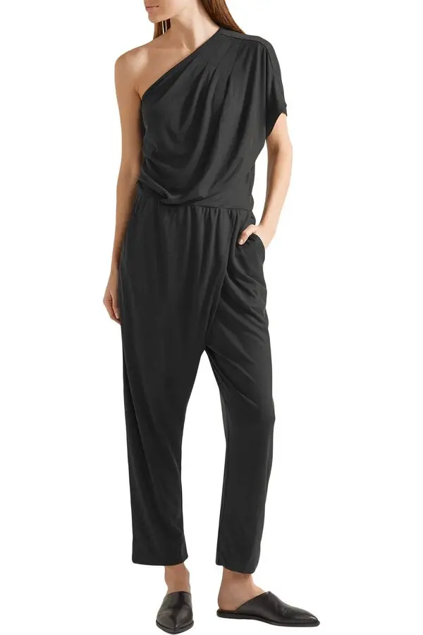 BY MALENE BIRGER One-shoulder Modal-blend Jersey Jumpsuit