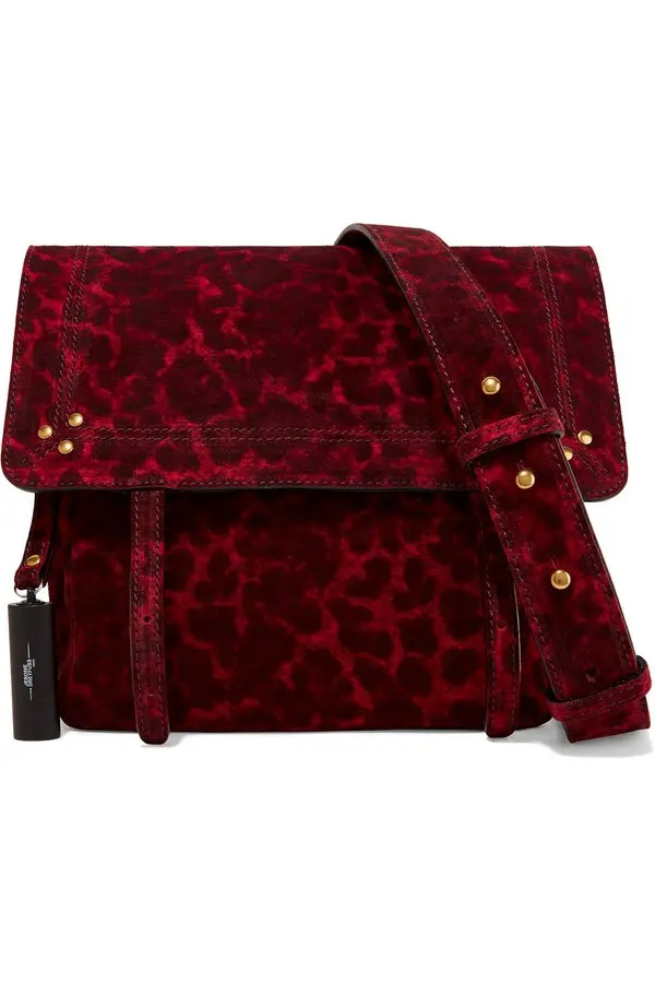 Jérôme Dreyfuss Jeremie Small Leopardprint Suede Shoulder Bag