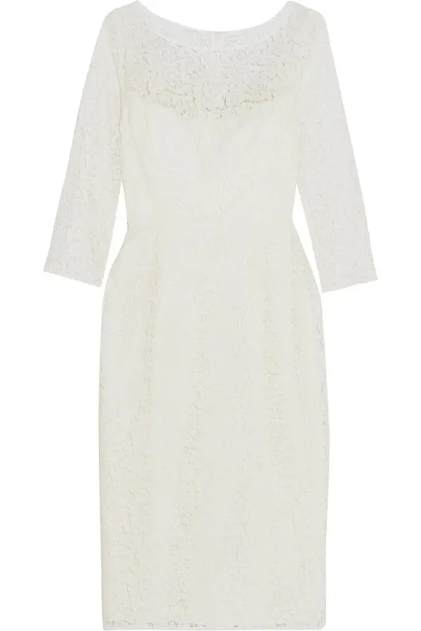 Goat Venus Corded Lace Dress - White