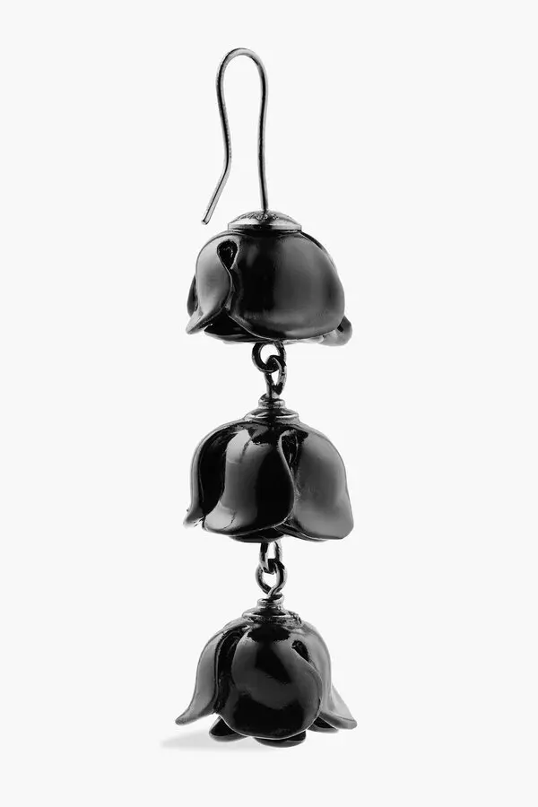 Acne Studios Connie Silvertone Enamel Single Earring