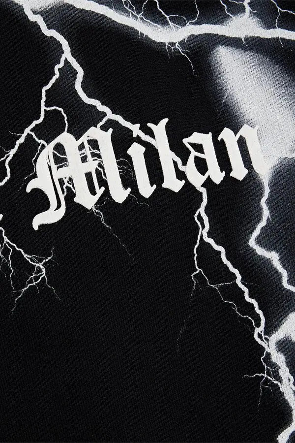 MARCELO BURLON COUNTY OF MILAN Printed Cotton-fleece Hoodie