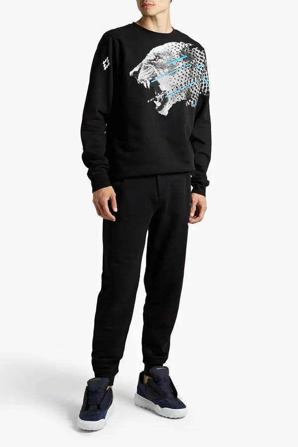 MARCELO BURLON COUNTY OF MILAN Printed Cotton Fleece Sweatshirt