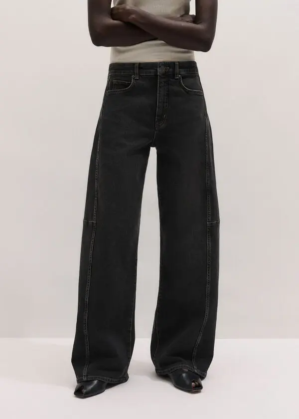 ME+EM Exaggerated Tapered Jean - Black Wash