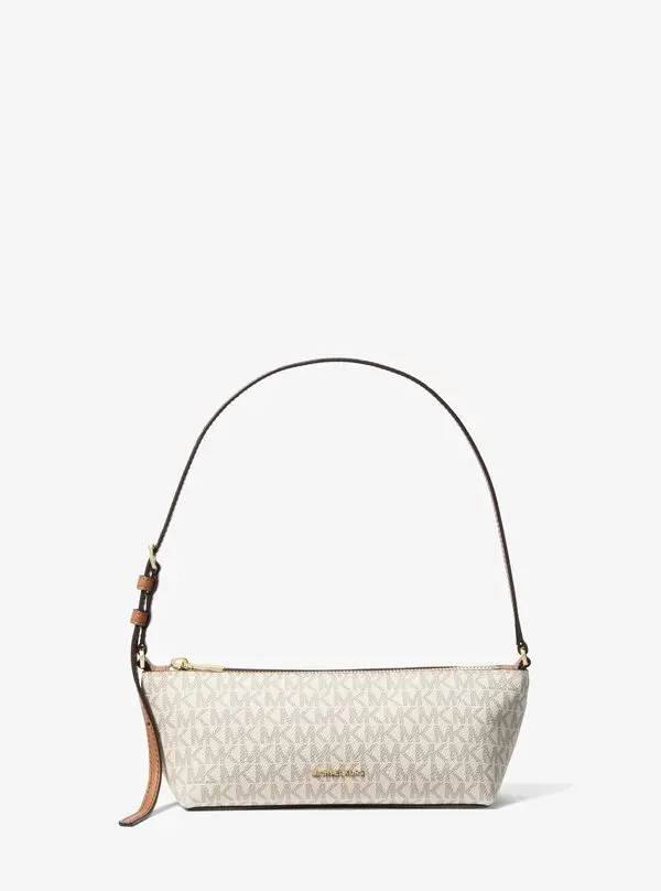 Michael Kors Laila Small Signature Logo Pochette - Natural
