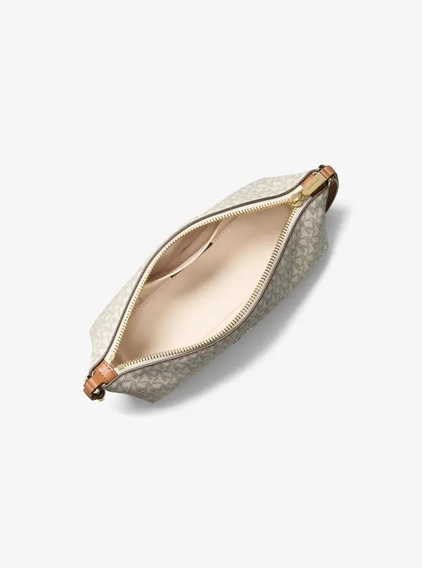 Michael Kors Laila Small Signature Logo Pochette - Natural