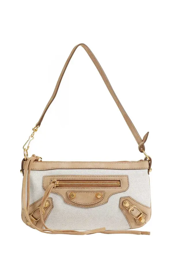 Balenciaga Le City Pouch On Strap - Beige