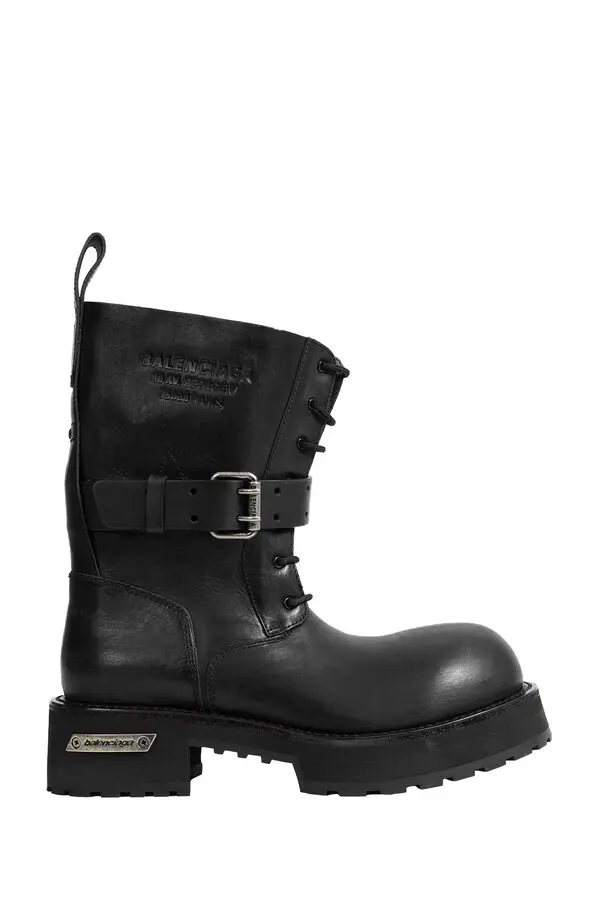 Balenciaga Venom Lace-up Booties - Black