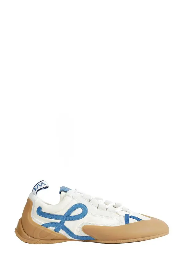 Loewe Grip Nylon And Suede Sneakers - Off-white