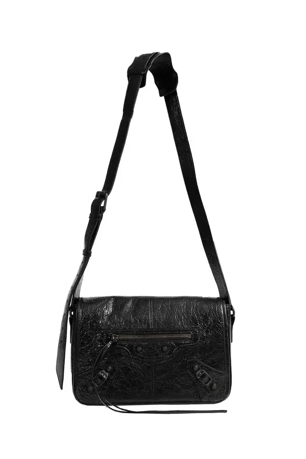 Balenciaga Le City Flap Messenger Small Bag - Black