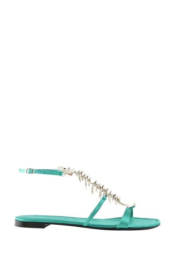 GIUSEPPE ZANOTTI Slim 2.0 Flat Sandals - Green