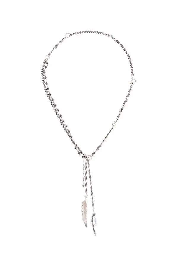ANN DEMEULEMEESTER Maiko Feather Necklace - Silver