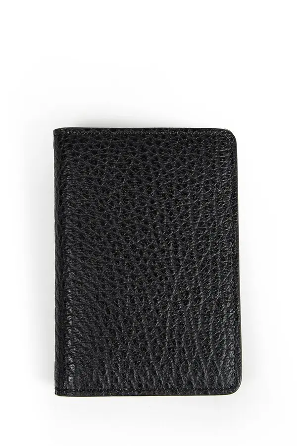 MAISON MARGIELA Grained Leather 4-stitch Bifold Card Holder - Black