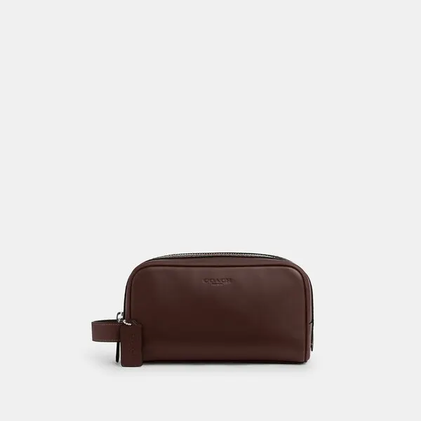 COACH OUTLET Coach Smooth Calf Leather Travel Kit With Multifunction And Open Pockets - Silver/maple