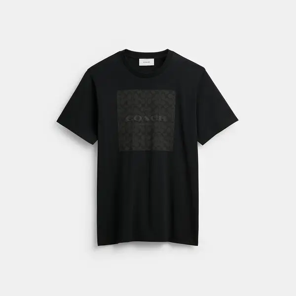 COACH OUTLET Signature Square T-shirt - Black