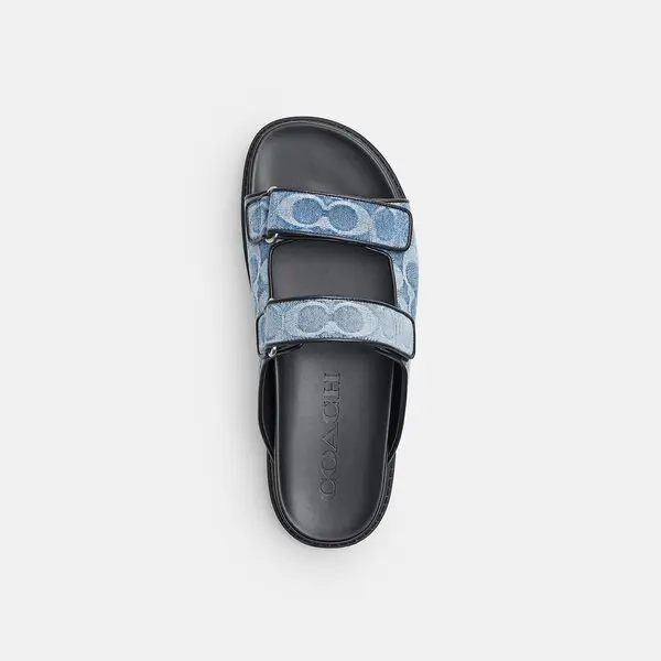 COACH OUTLET Coach Double Banded Sandal In Signature Denim