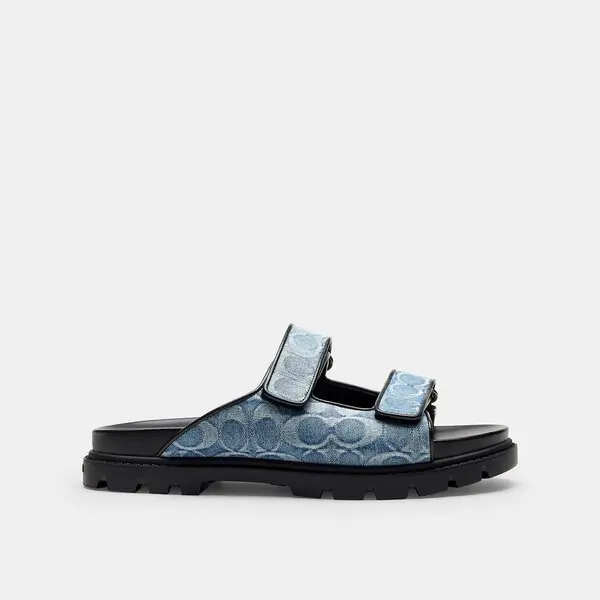 COACH OUTLET Coach Double Banded Sandal In Signature Denim