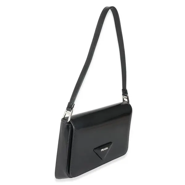 Prada Brushed Leather Shoulder Bag
