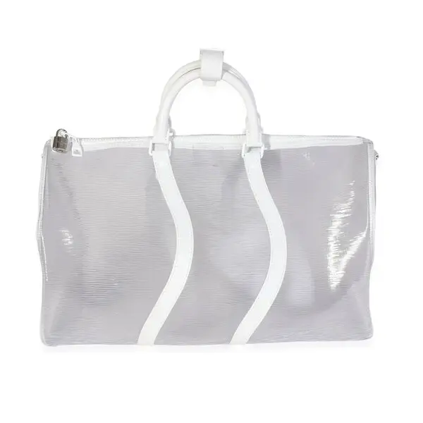 LOUIS VUITTON Clear Epi Wavy Keepall Bandoulière 50 Duffle Bag