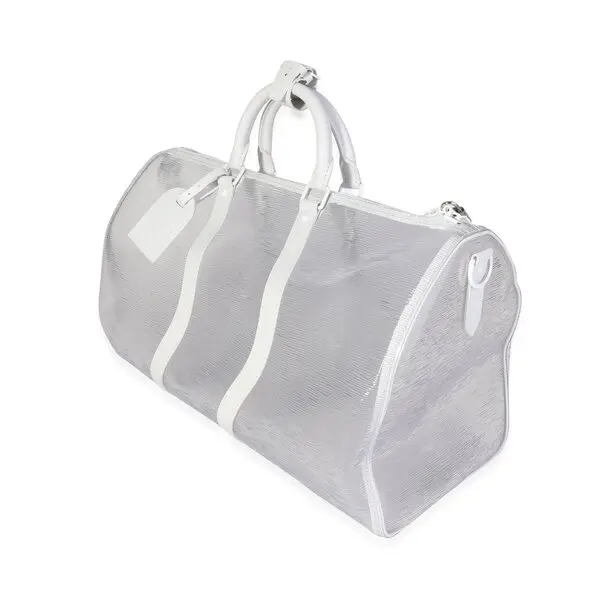 LOUIS VUITTON Clear Epi Wavy Keepall Bandoulière 50 Duffle Bag