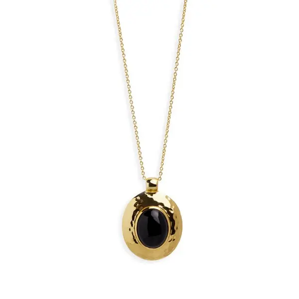 Argento Vivo Terra Necklace — Onyx - Gold