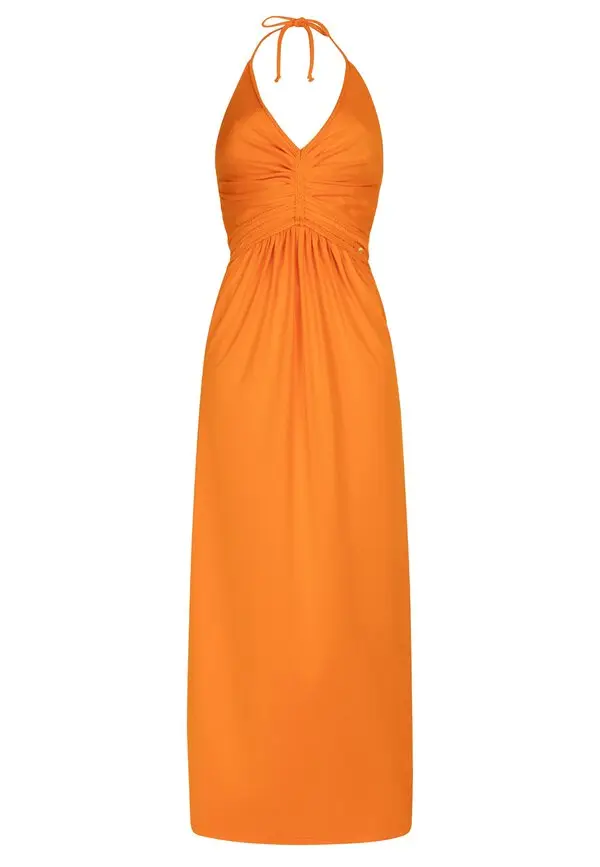 CHIC BY LIRETTE Halter Dress Natural - Orange