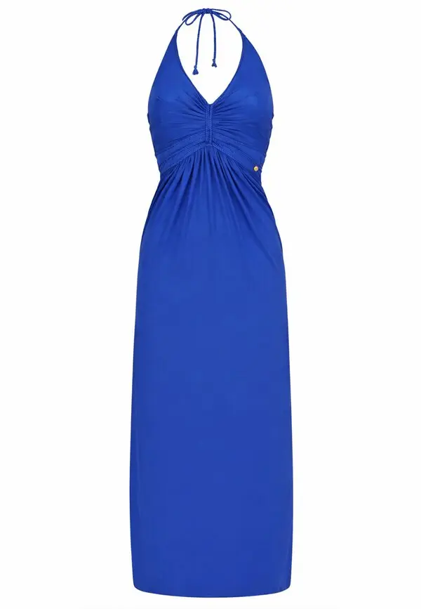 CHIC BY LIRETTE Halter Dress Natural Cobalt - Blue