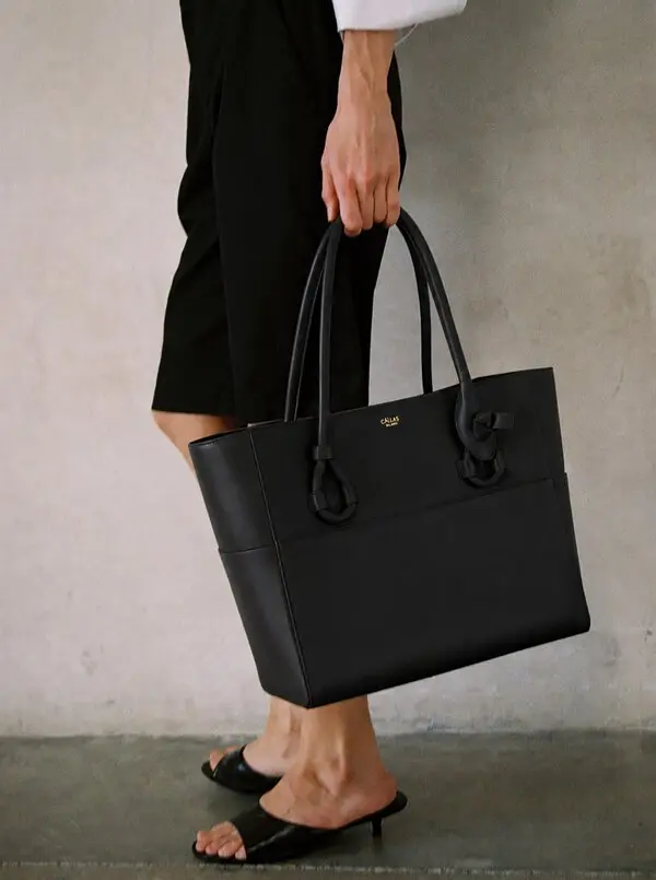 CALLAS MILANO Gina Leather Tote Bag - Black