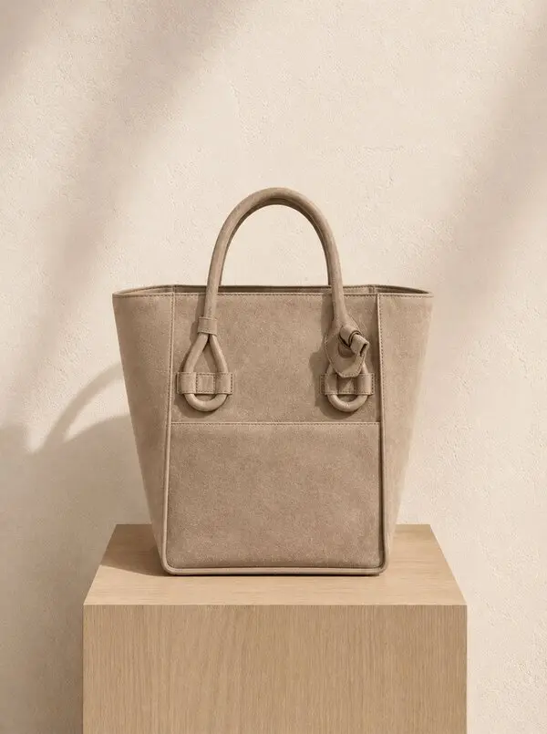 CALLAS MILANO Pia Suede Tote Bag - Sand
