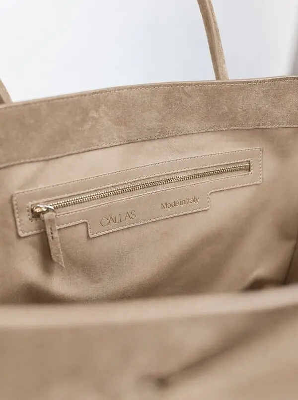 CALLAS MILANO Pia Suede Tote Bag - Sand