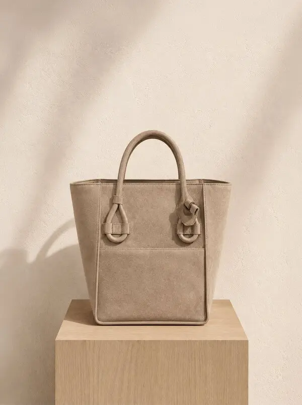CALLAS MILANO Pia Suede Tote Bag - Sand